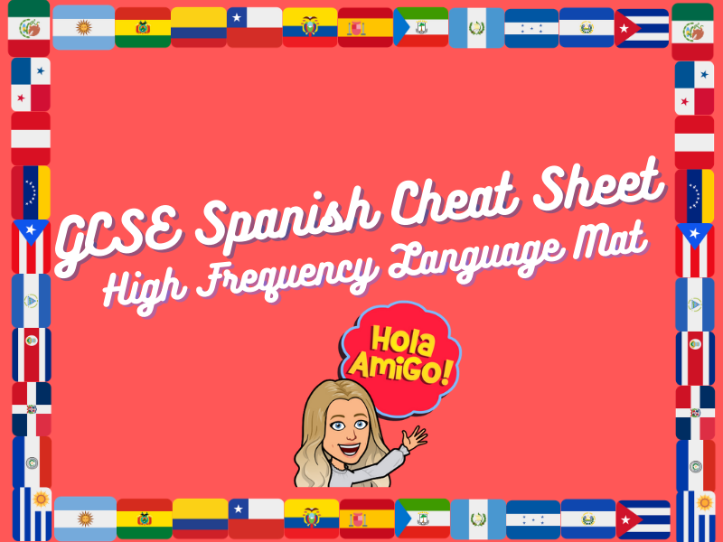 GCSE Spanish High Frequency Language Mat | Teaching Resources