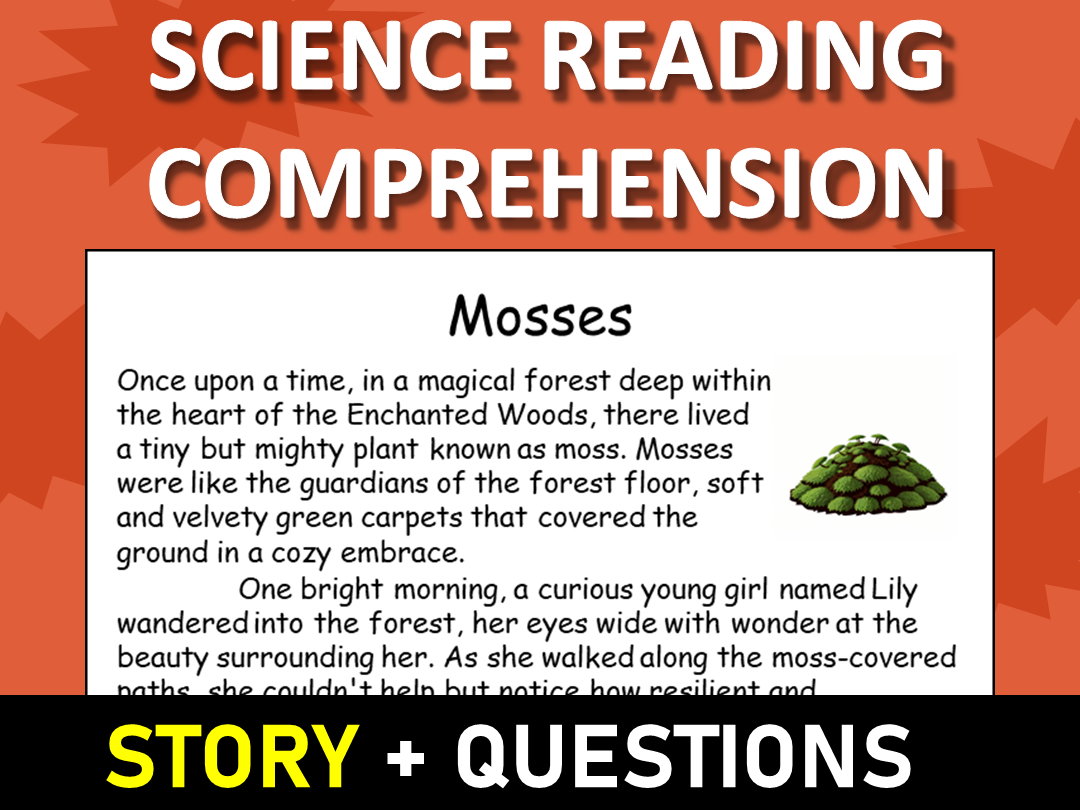 Mosses Reading Science Story Comprehension Questions Worksheet ...