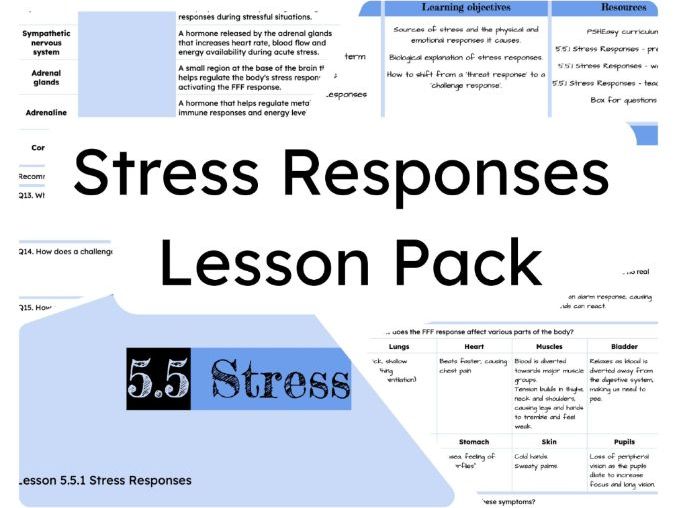 5.5.1 Stress Responses Lesson Pack | Teaching Resources