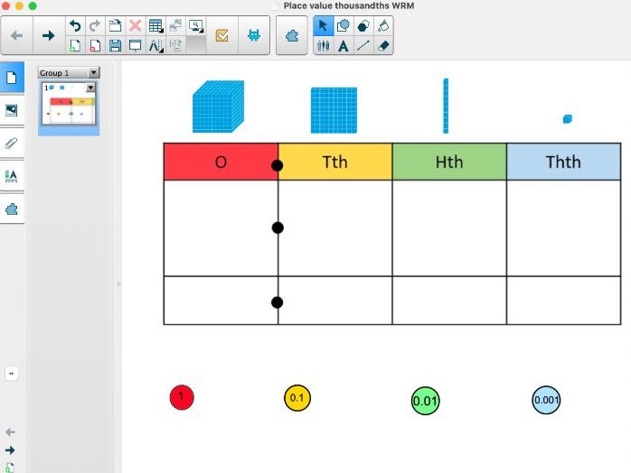 Smart Notebook - Place Value Chart - Thousandths | Teaching Resources