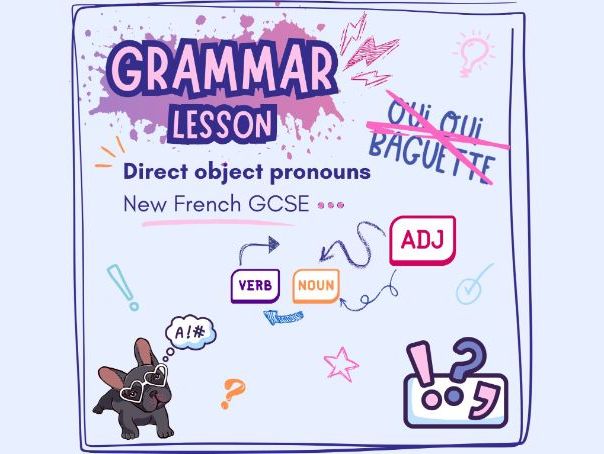 Direct object pronouns - Grammar lesson - New French GCSE | Teaching ...
