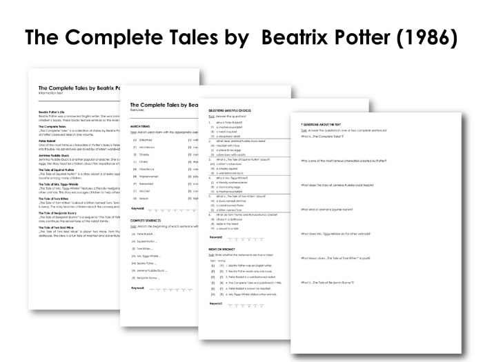 The Complete Tales by Beatrix Potter (1986) | Teaching Resources