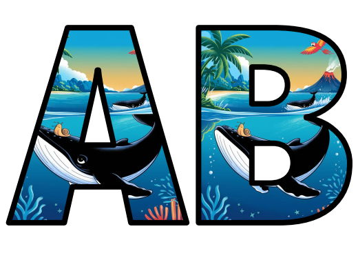 Julia Donaldson Book Snail on the Whale Beach Lettering Set Display ...