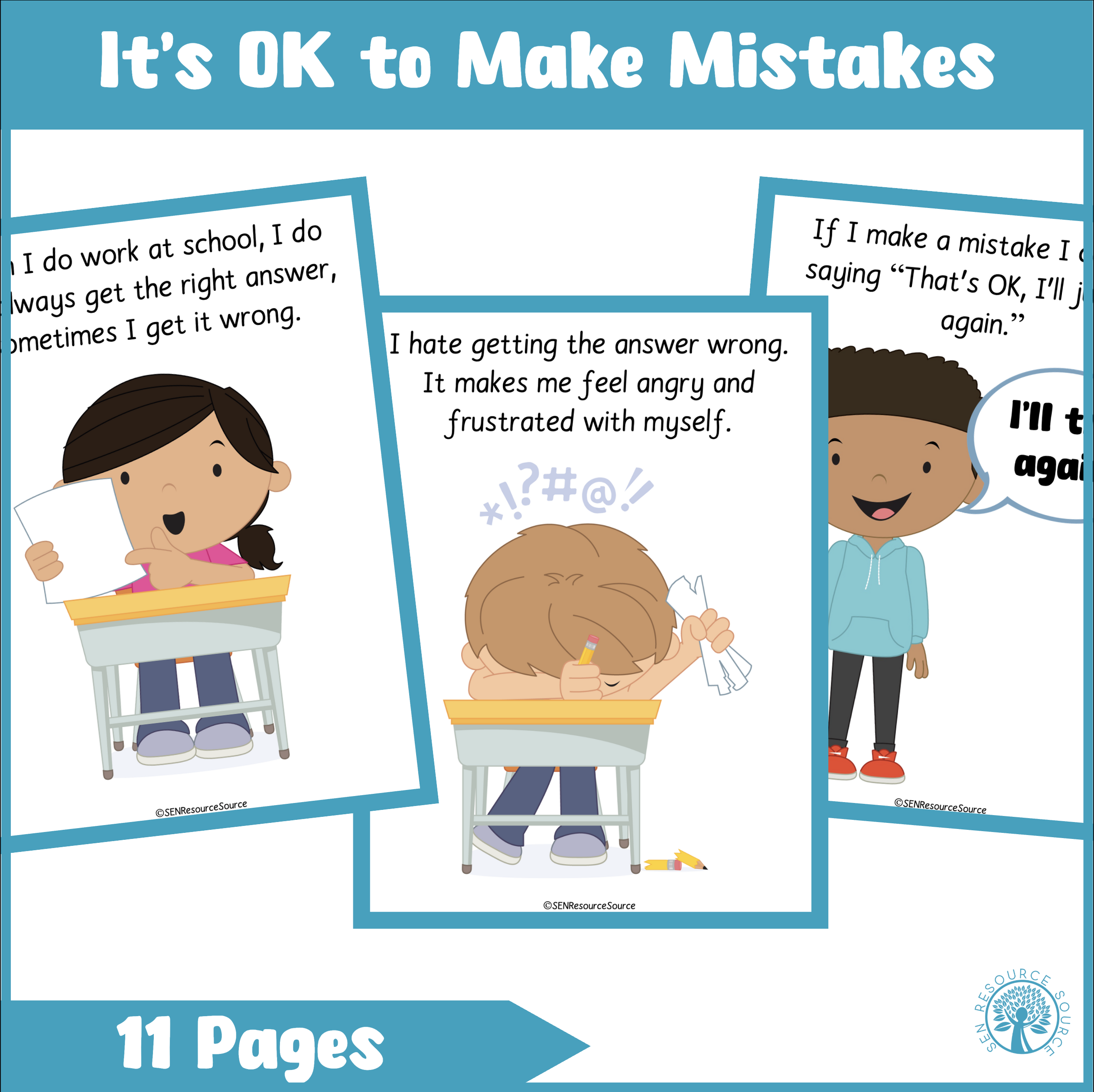 It Is OK To Make Mistakes Social Story | Teaching Resources