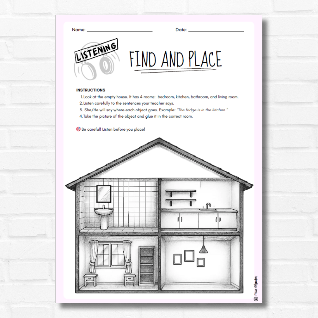 Parts of the House – No Prep Project (There is / There are | ESL & EAL ...