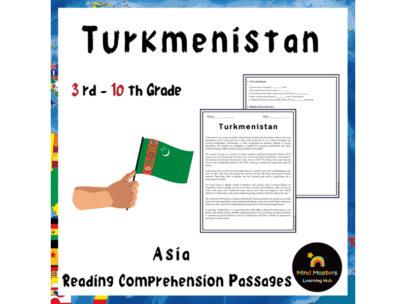 Asia Reading Comprehension Passages & Questions Worksheets Bundle#2 ...