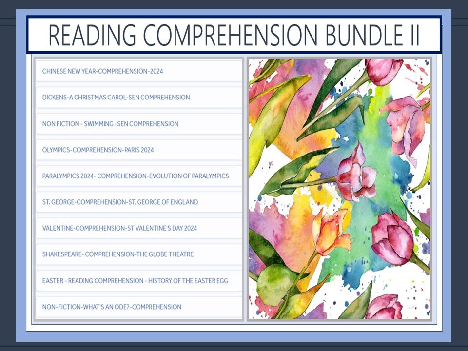 ASSORTED READING COMPREHENSION III | Teaching Resources