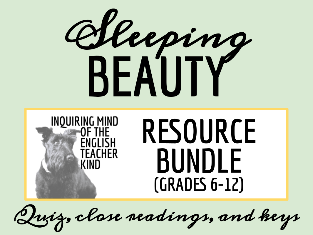 "Sleeping Beauty" by the Brothers Grimm Quiz and Close Reading Bundle ...