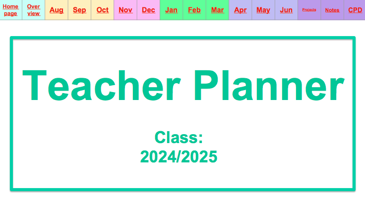 Digital Teacher Planner 2024-2025 | Teaching Resources