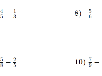 Subtracting fractions worksheet no 2 (with answers) | Teaching Resources