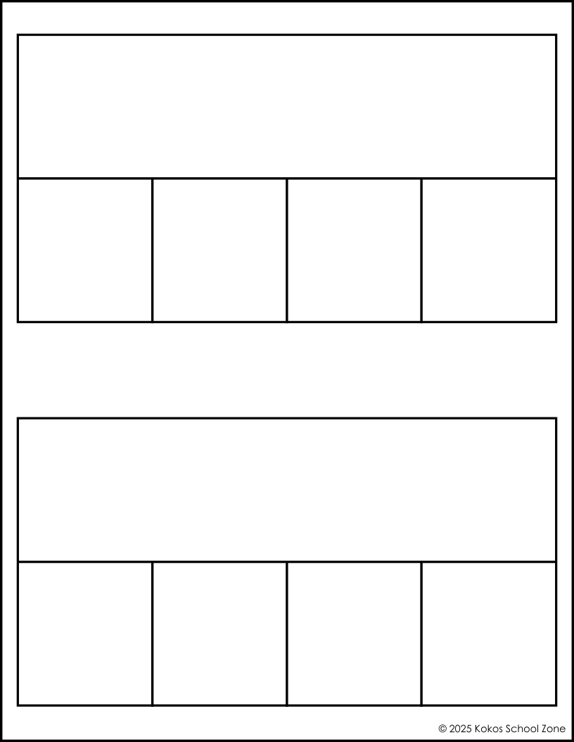 Blank Math Strip Diagram Templates - Printable - 2 to 4 Numbers ...