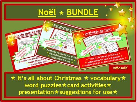 Christmas Colourful French BUNDLE | Teaching Resources