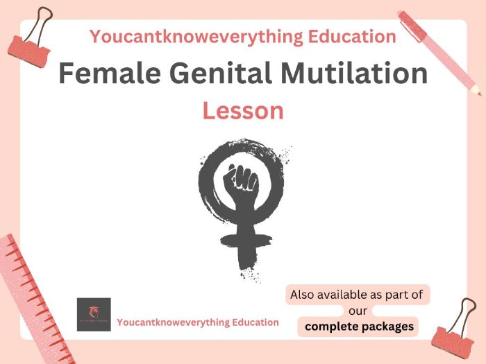 FGM Female Genital Mutilation PSHE Lesson | Teaching Resources
