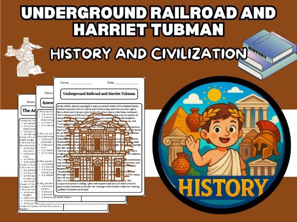 Underground Railroad and Harriet Tubman Reading Comprehension Passages ...