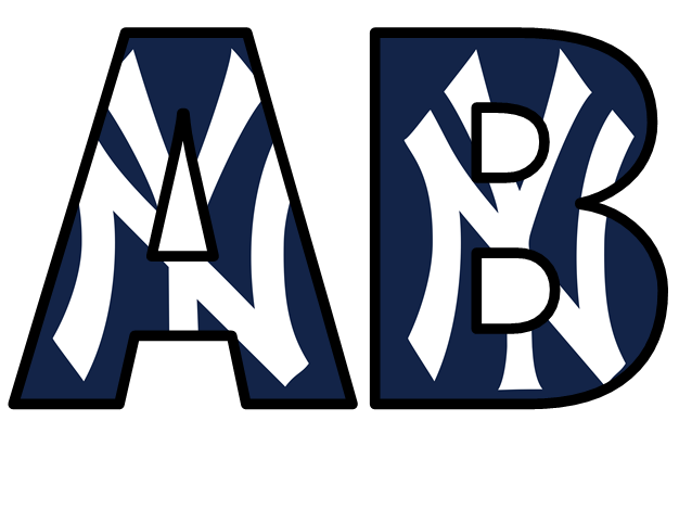 New York Yankees DISPLAY Lettering Set, Whole Alphabet, Numbers, Signs ...