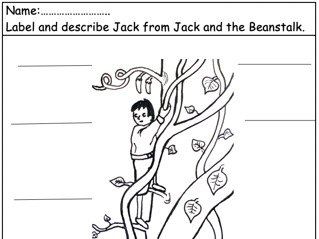 Jack and the Beanstalk: Creative writing to describe Jack KS1 | Teaching Resources