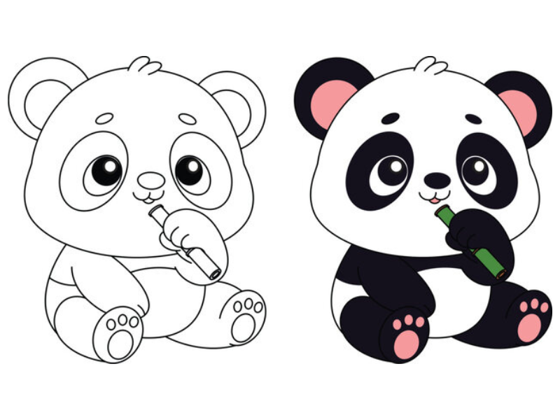 Playful Pandas: Printable Panda Coloring Pages for Kids – Cute, Calm ...