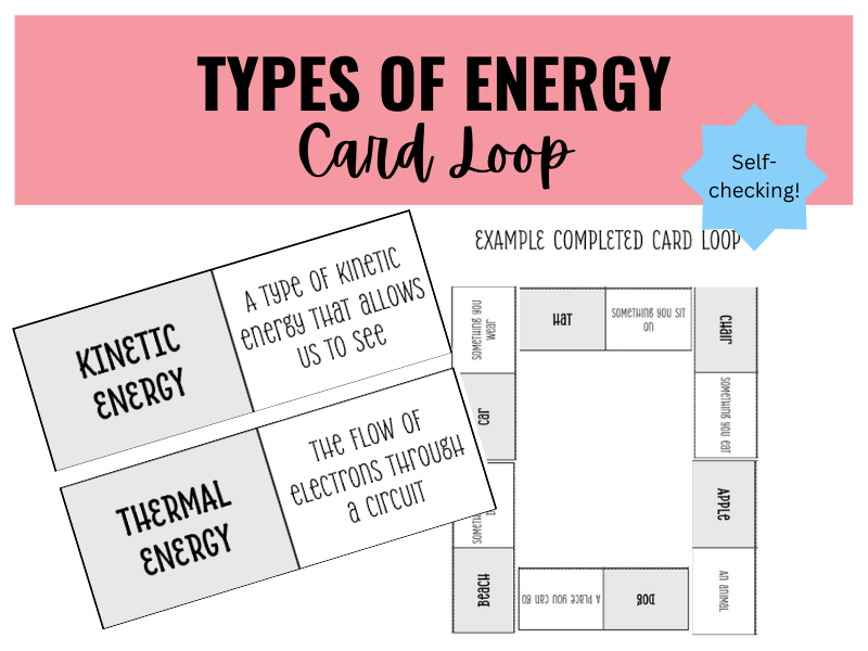 Types of Energy Card Loop Activity | Teaching Resources
