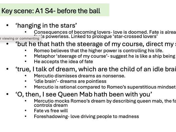 GCSE English Literature: Romeo & Juliet: Fate & Free-will Theme ...