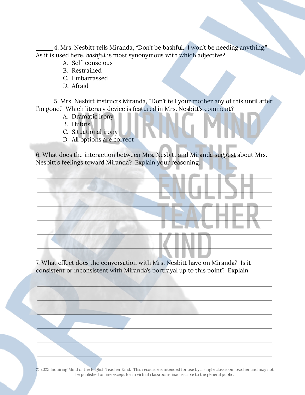 Life As We Knew It Chapter 15 Close Reading Inference Worksheet and ...