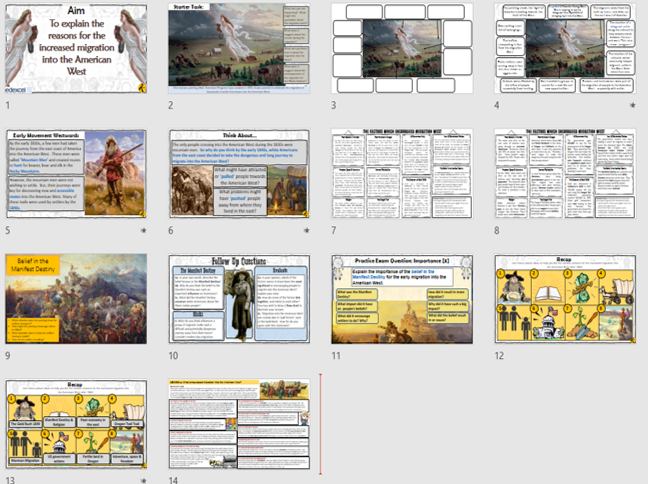 GCSE History Edexcel: The American West - Manifest Destiny & Reasons ...