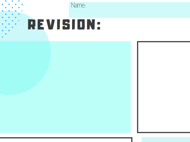 Revision blank boxes - great for end of unit study | Teaching Resources