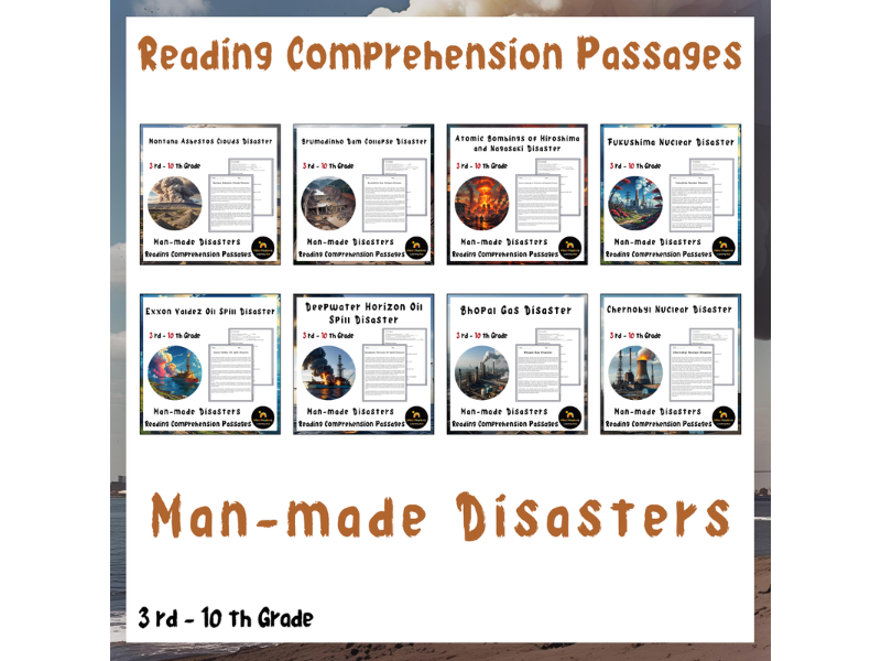 Man-Made Disasters Reading Comprehension Passages & Questions ...