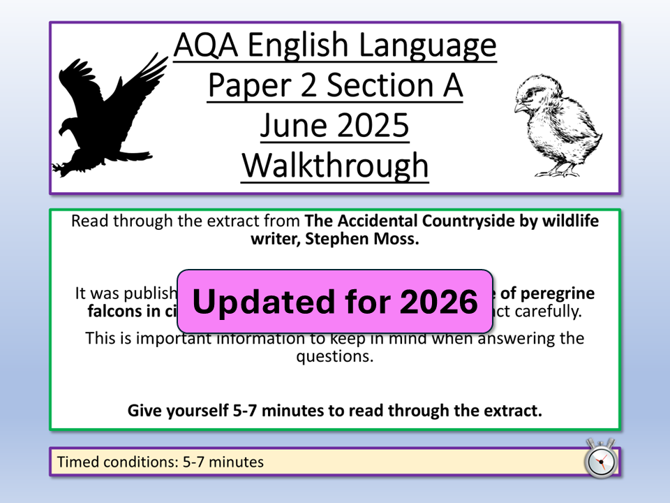 AQA English Language 2025 Walkthroughs | Teaching Resources