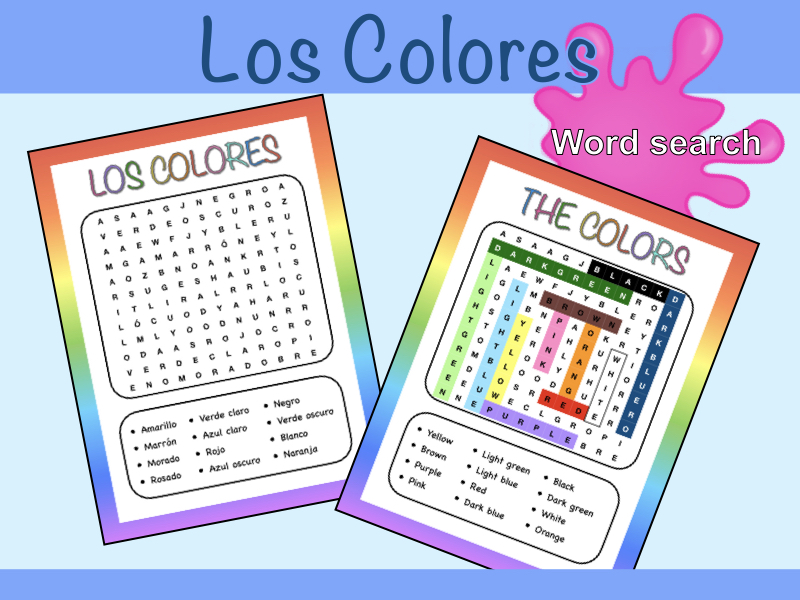 Primary Spanish resources: colours