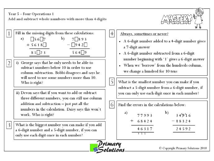 Mastery Maths Year 5 Reasoning Four Operations 1 Teaching Resources Mastery Maths Year 5 Reasoning Four Operations 1 Teaching Resources