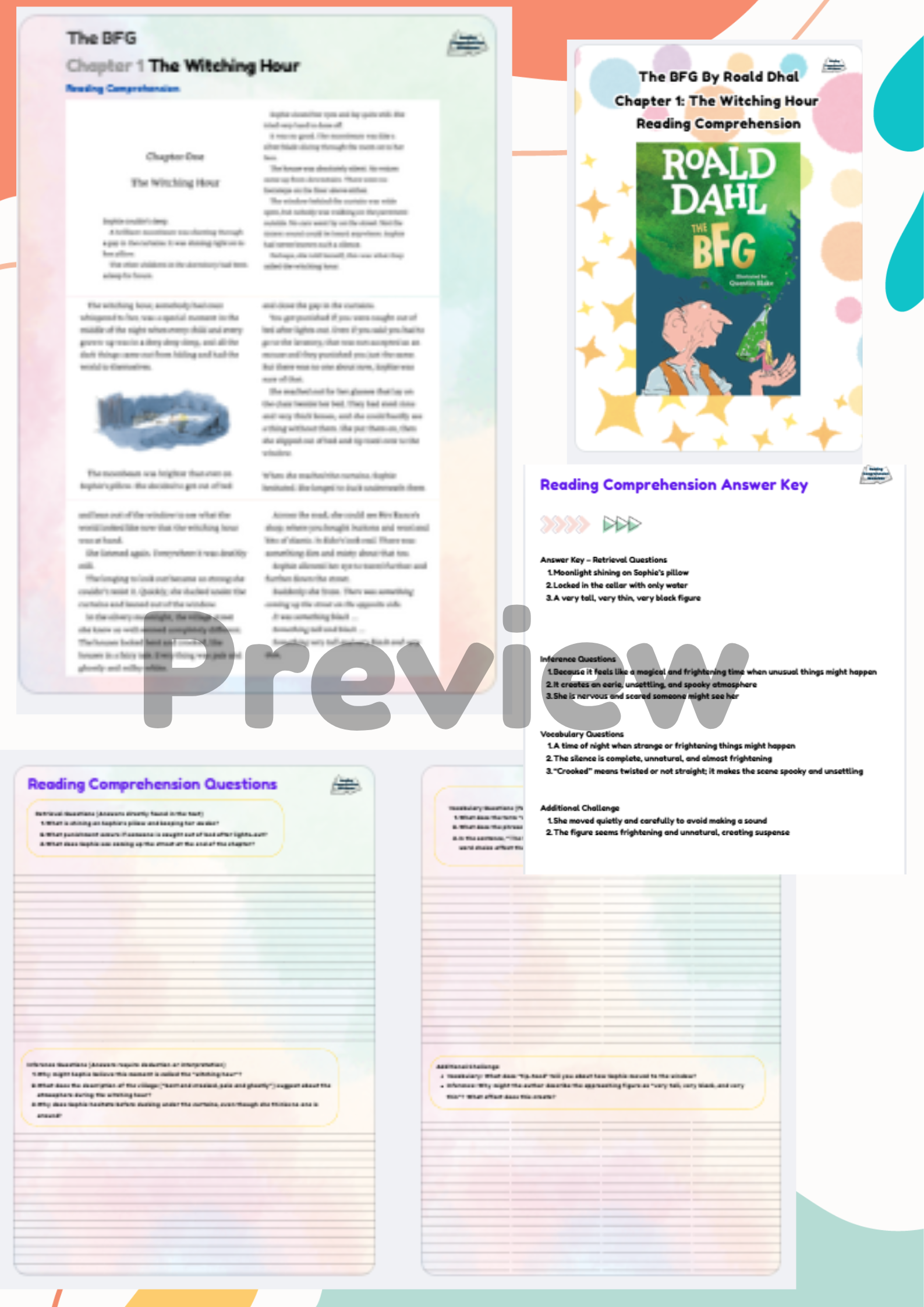 The BFG By Roald Dhal Chapter 1: The Witching Hour Reading ...