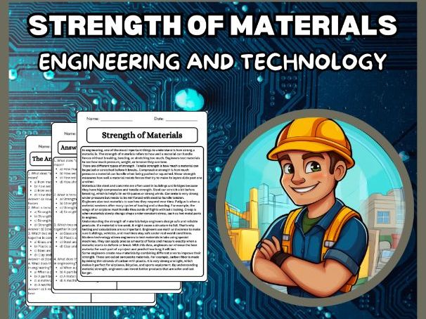 Strength of Materials Reading Comprehension Passages & Questions ...