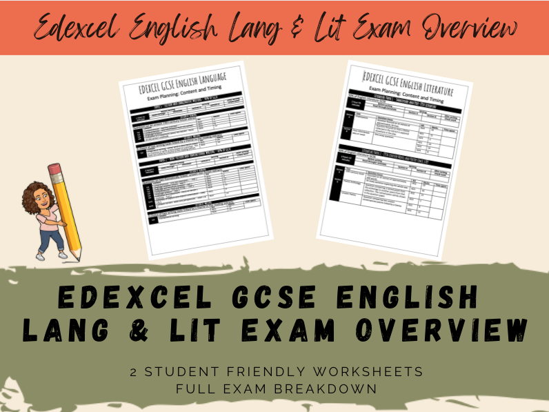 EDEXCEL GCSE English Lang Lit Student Friendly Exam Overview