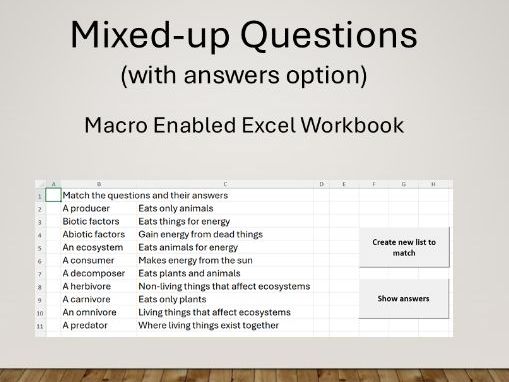 Mix and Match questions | Teaching Resources