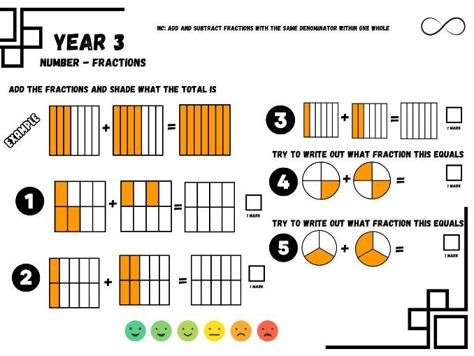 Add And Subtract Fractions Worksheets And Answers YR 3 Teaching Add And Subtract Fractions Worksheets And Answers YR 3 Teaching
