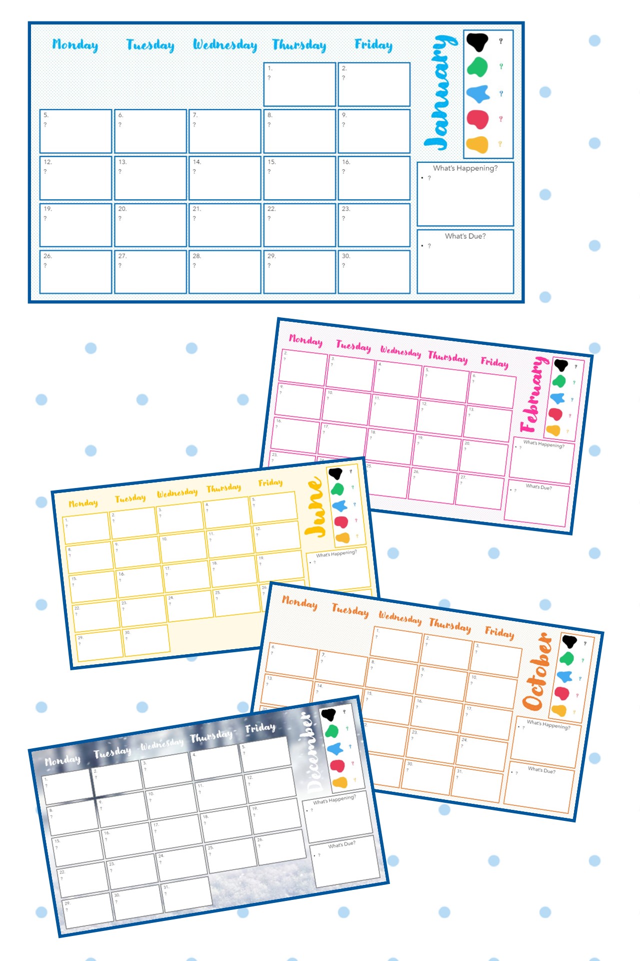 Editable Academic Calendar 2025-2026 | Teaching Resources