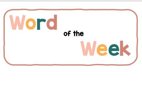 Word of the week muted rainbow display | Teaching Resources