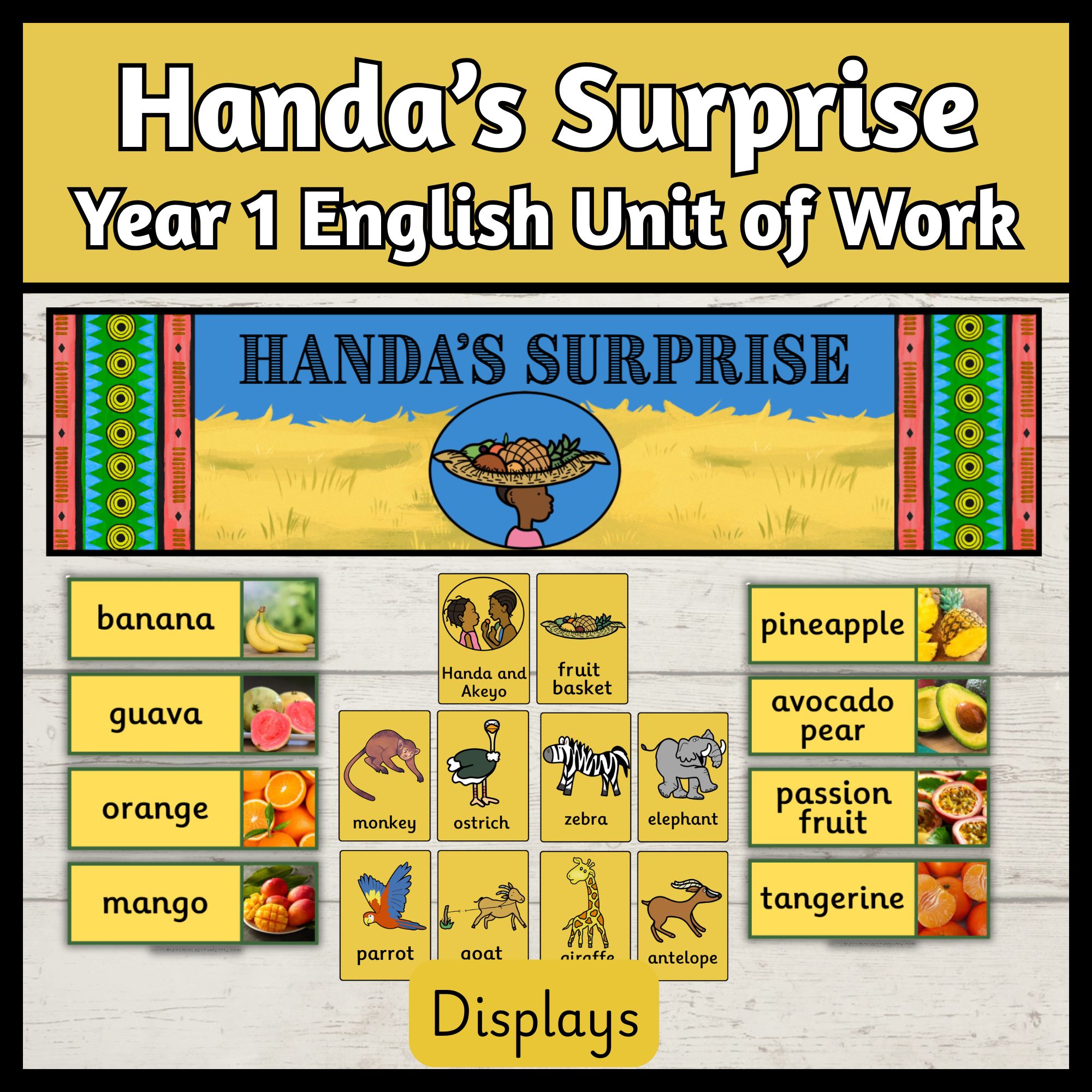 'Handa's Surprise' Year 1 English Planning and Resources | Teaching ...