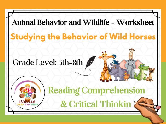 Animal Behavior and Wildlife : Reading Comprehension Passages ...