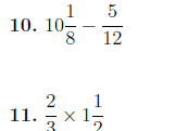 Operations between fractions and mixed numbers worksheet no 2 (with ...
