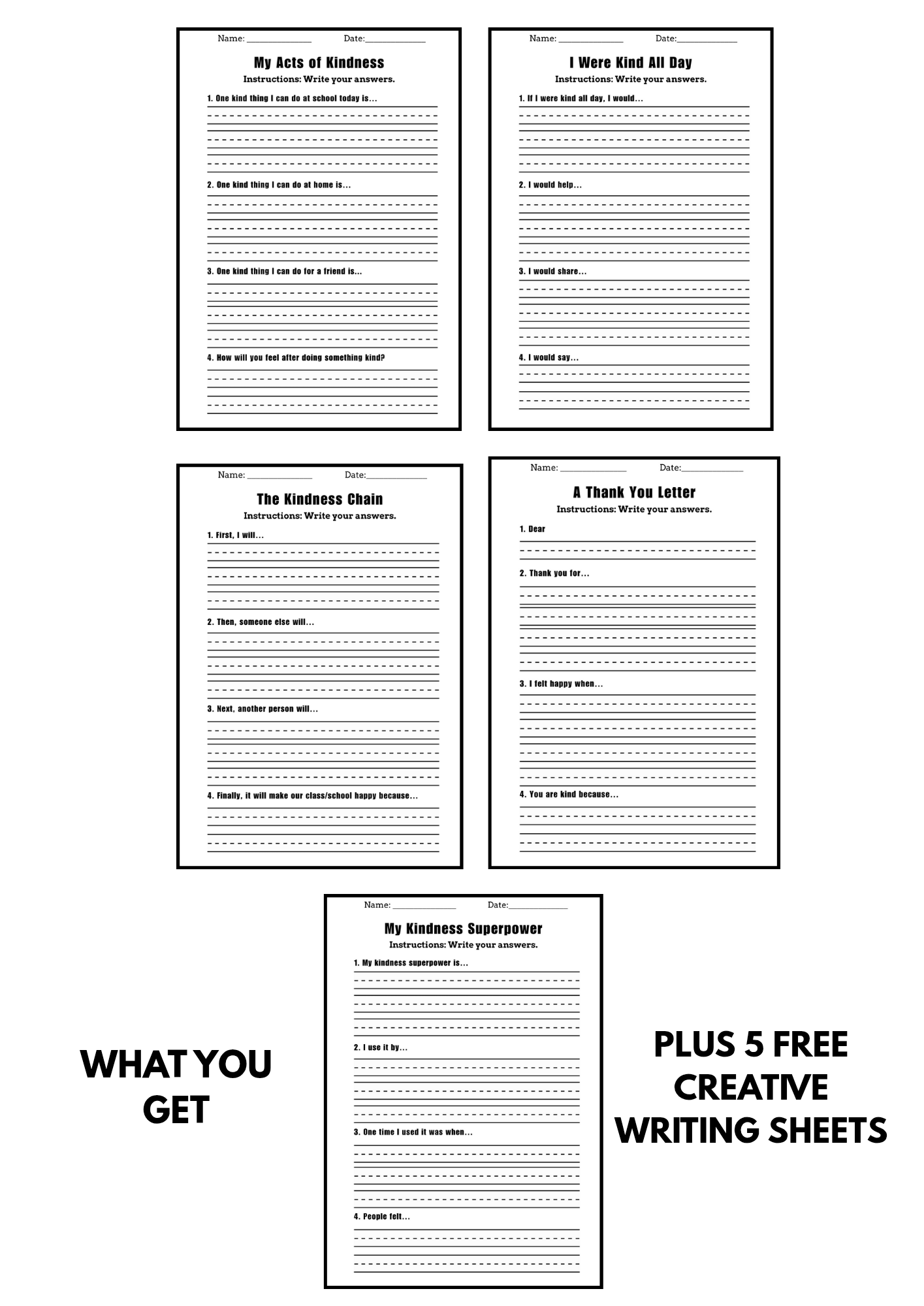 World Kindness Day Worksheets KS1–KS2 | Reading + Writing Activities ...