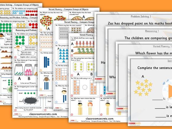 Year 1 Compare Groups Of Objects Autumn Block 4 Step 5 Lesson Pack By