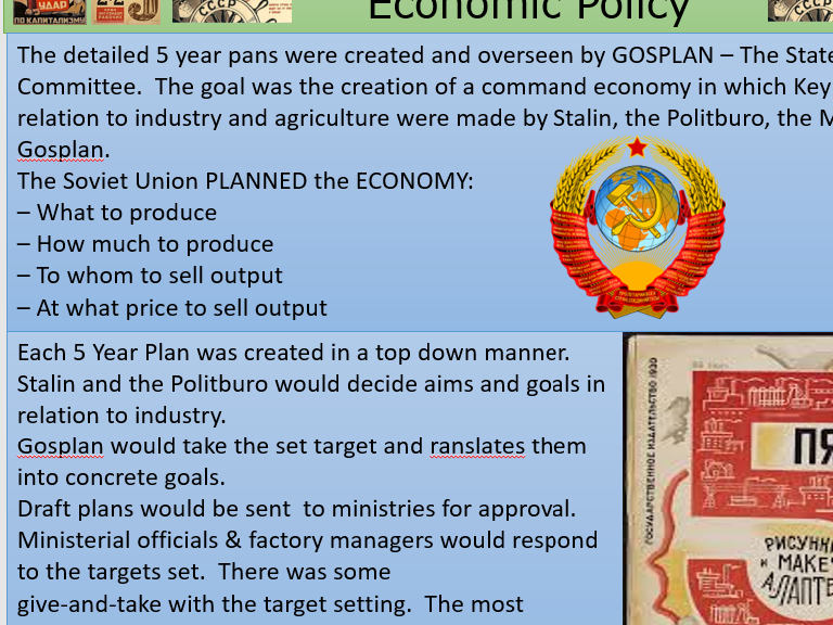 Stalin s Economic Policies 5 Year Plans Great Turn Second