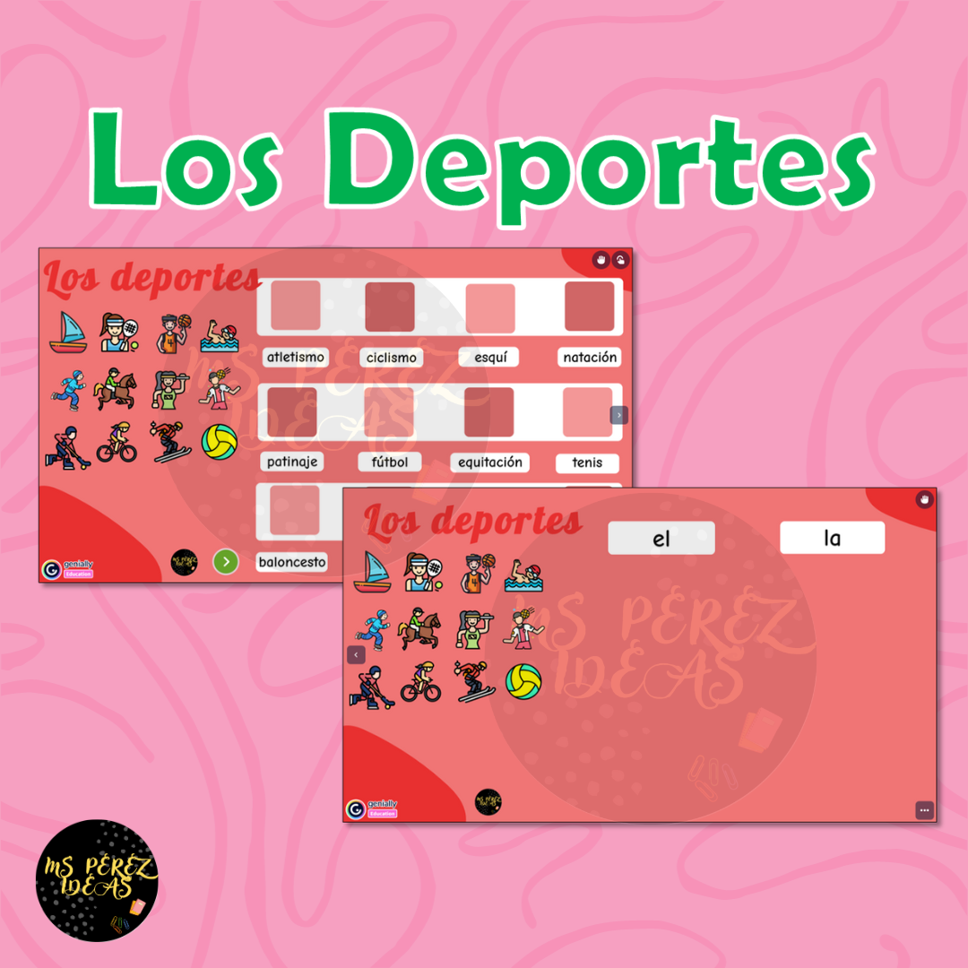 Los Deportes - Interactive vocab | Teaching Resources