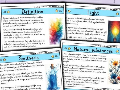 Dyes - Flashcards | Chemistry | Types, Properties & Applications ...