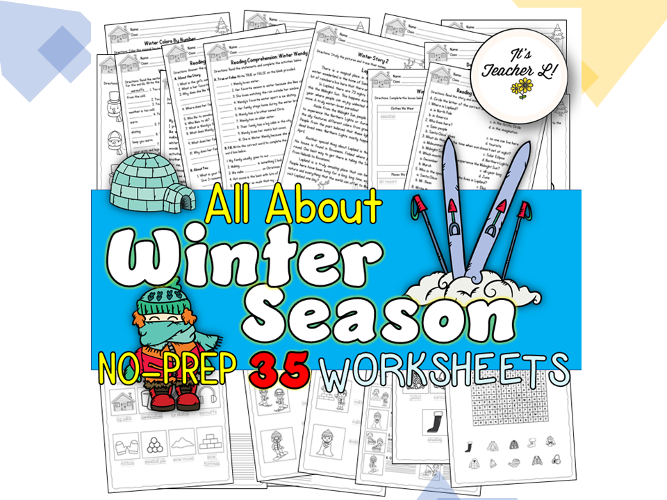 No-Prep Winter ELA Worksheets | Teaching Resources