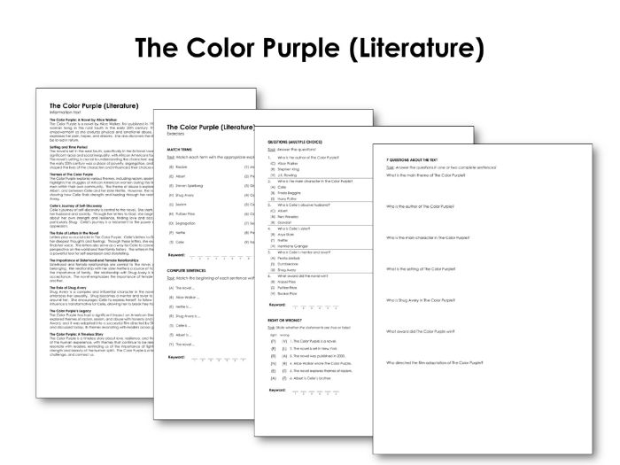 The Color Purple (Literature) | Teaching Resources