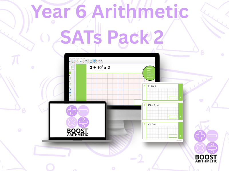 Year 6 Arithmetic SATs Preparation Pack 2 (12 Lessons with Answers ...