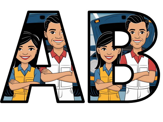 Car Mechanics Dramatic Role Play Center Area Lettering Set Display ...