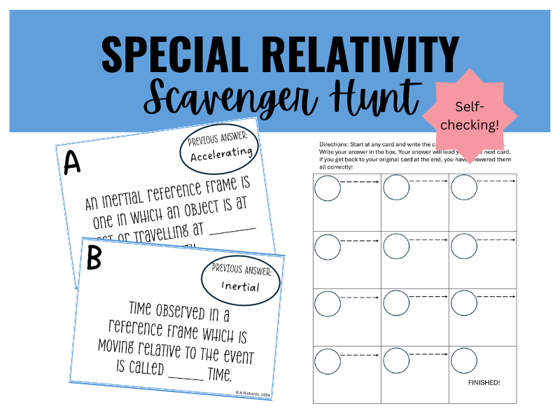 Special Relativity Scavenger Hunt | Teaching Resources